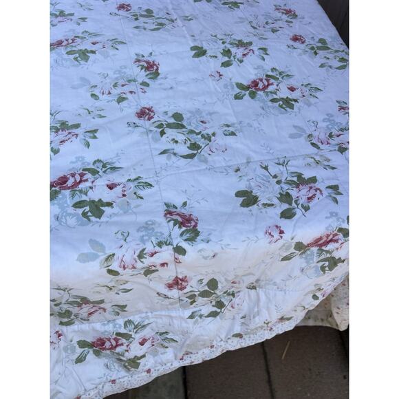 Unbranded | Bedding | Queen Size Pink Rose Floral Bedspread Quilt ...